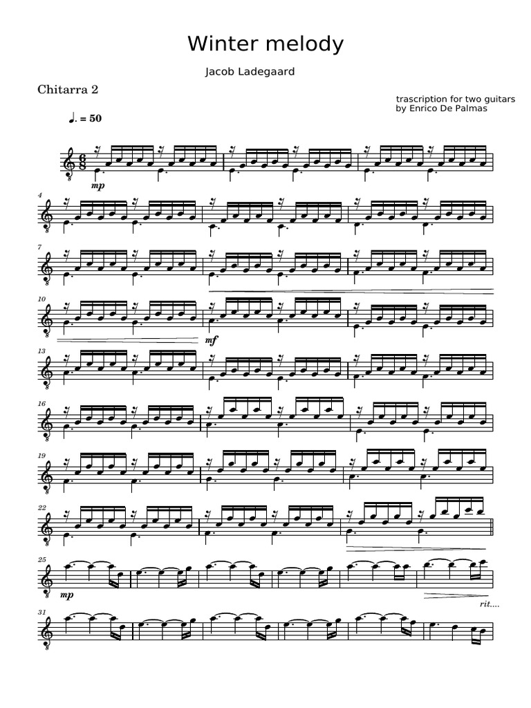 Winter Melody: Chitarra 2 | PDF