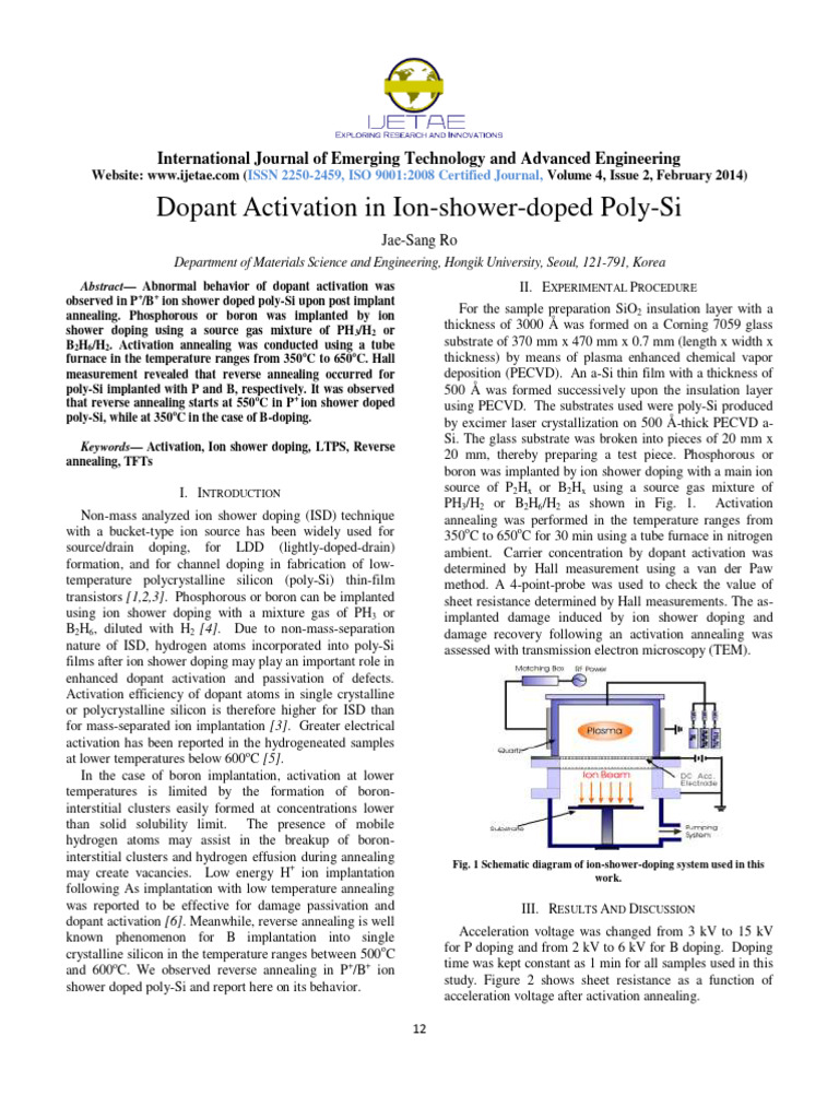 Ijetae 0214 03 | PDF | Doping (Semiconductor) | Ion Implantation