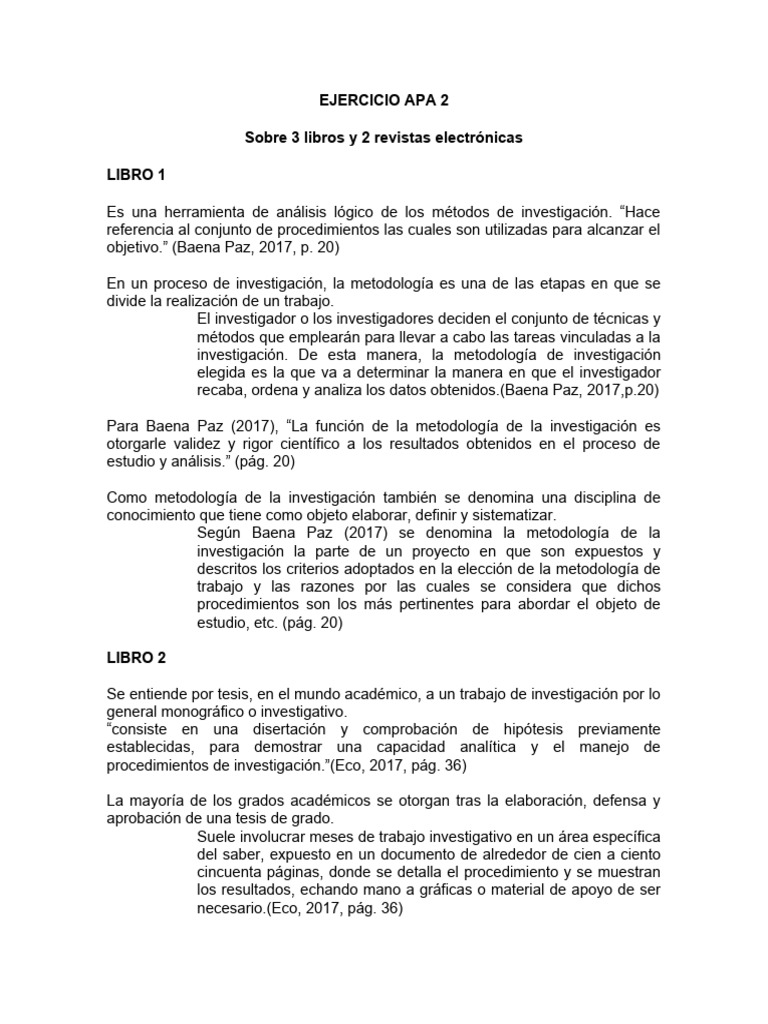EJERCICIO APA 2 | PDF | Conocimiento | Observación