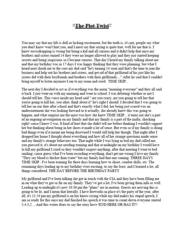 The Plot Twist | PDF