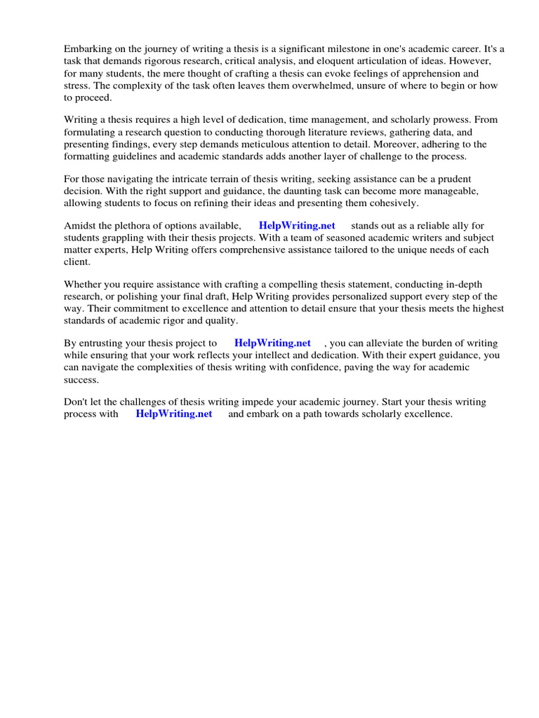 Start Thesis Writing | PDF | Thesis | Essays Start Thesis Writing | PDF | Thesis | Essays