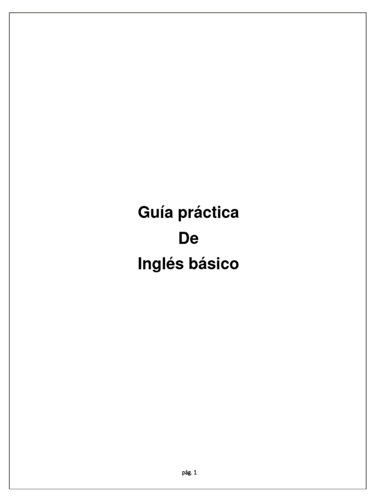 Guia Practica de Ingles Basico - 045330 | PDF | Plural | Idioma en Inglés