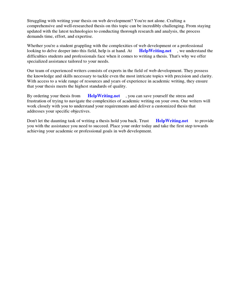 Sample Thesis Title For Web Development | PDF | Thesis | World Wide Web