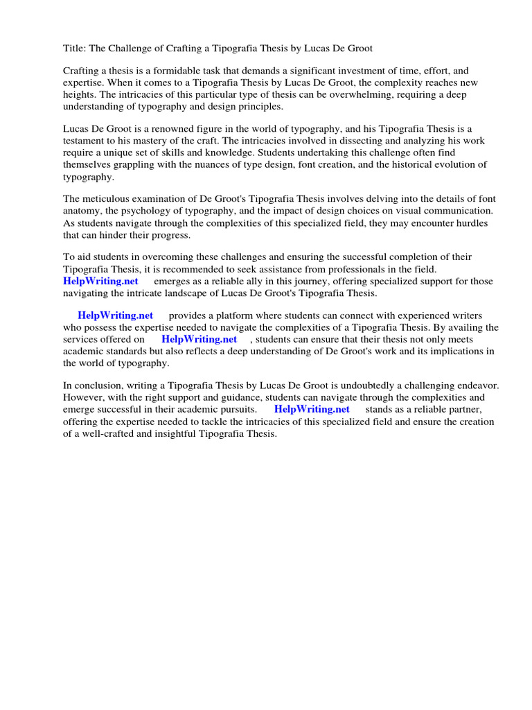 Tipografia Thesis Lucas de Groot | PDF | Typefaces | Sans Serif