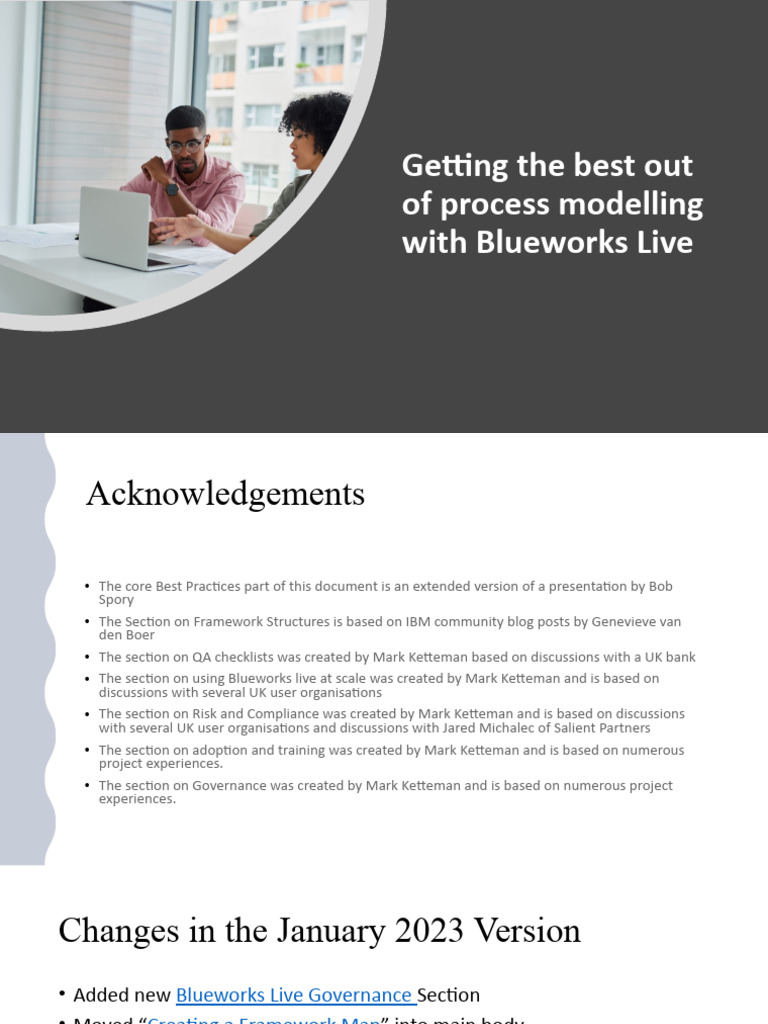 IBM Blueworks Live Guide January 2023 | PDF