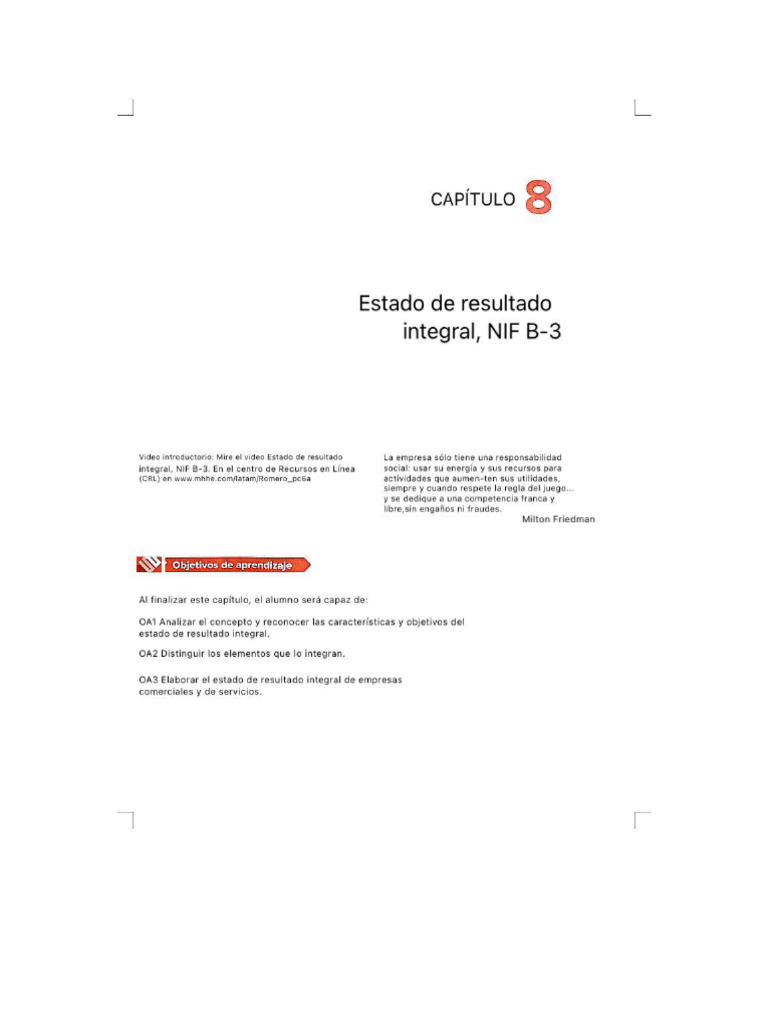 CAPITULO 8 Estado de Resultados Integral B3 | PDF