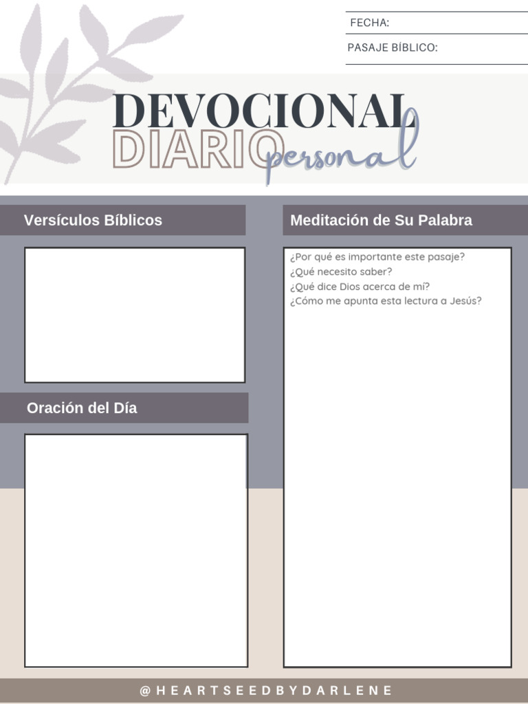 Diario Devocional Personal PDF | PDF | Religión y espiritualidad