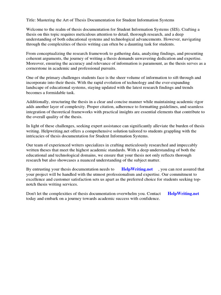 Thesis Documentation For Student Information System | PDF | Thesis | Library (Computing)