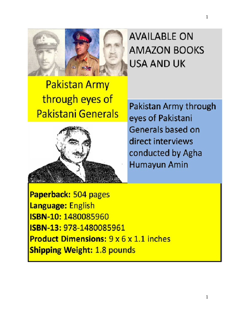 Major General Tajammul Hussain Malik On | PDF | History