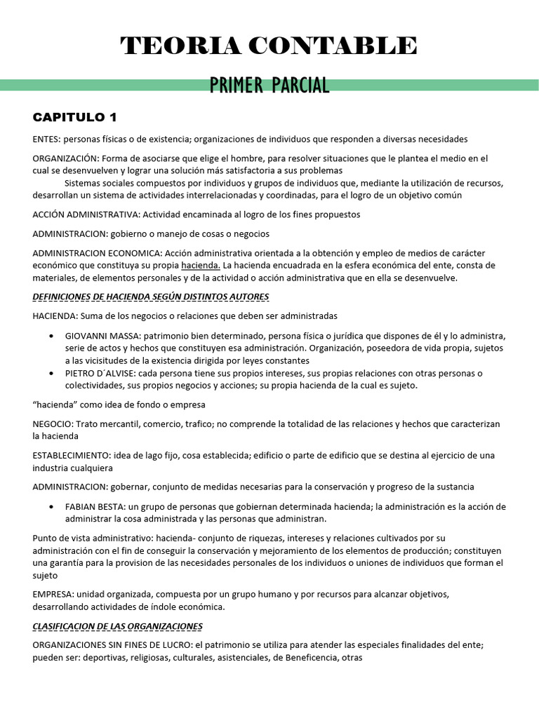Introducción a la Teoría Contable | PDF | Contabilidad | Estado de ...