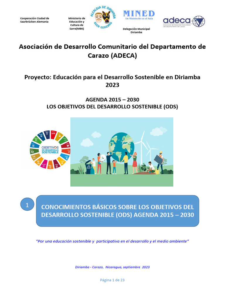 Guia Met ODS y Sus Objetivos Sigfrid | PDF | Sustentabilidad ...