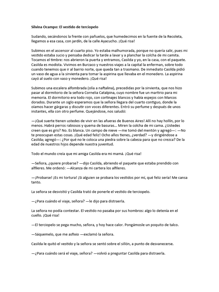 Silvina Ocampo | PDF | Poesía