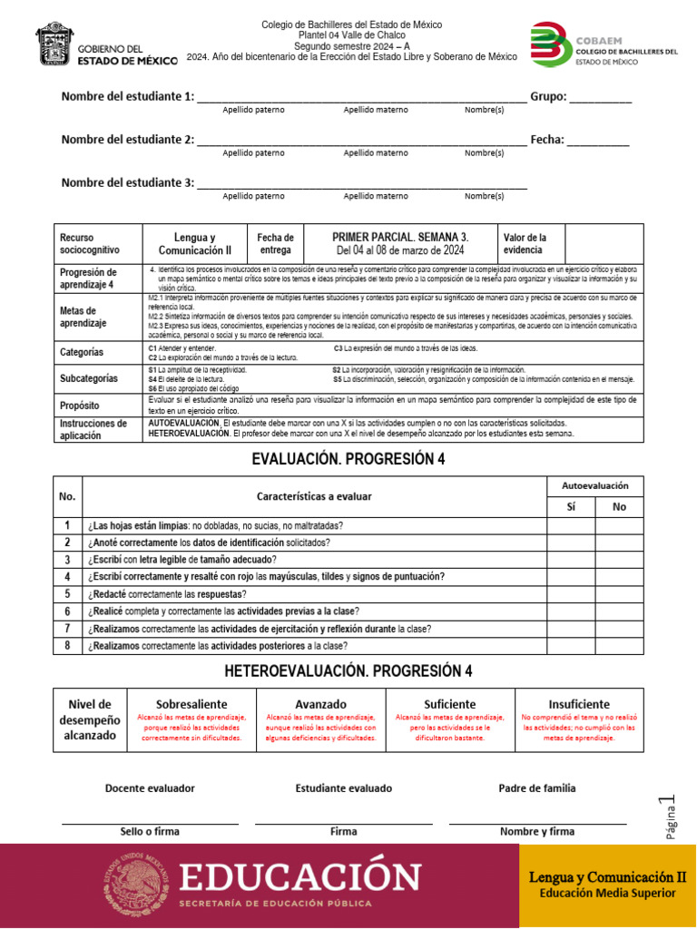 LyC II Progresi-N 4 | PDF | Aprendizaje