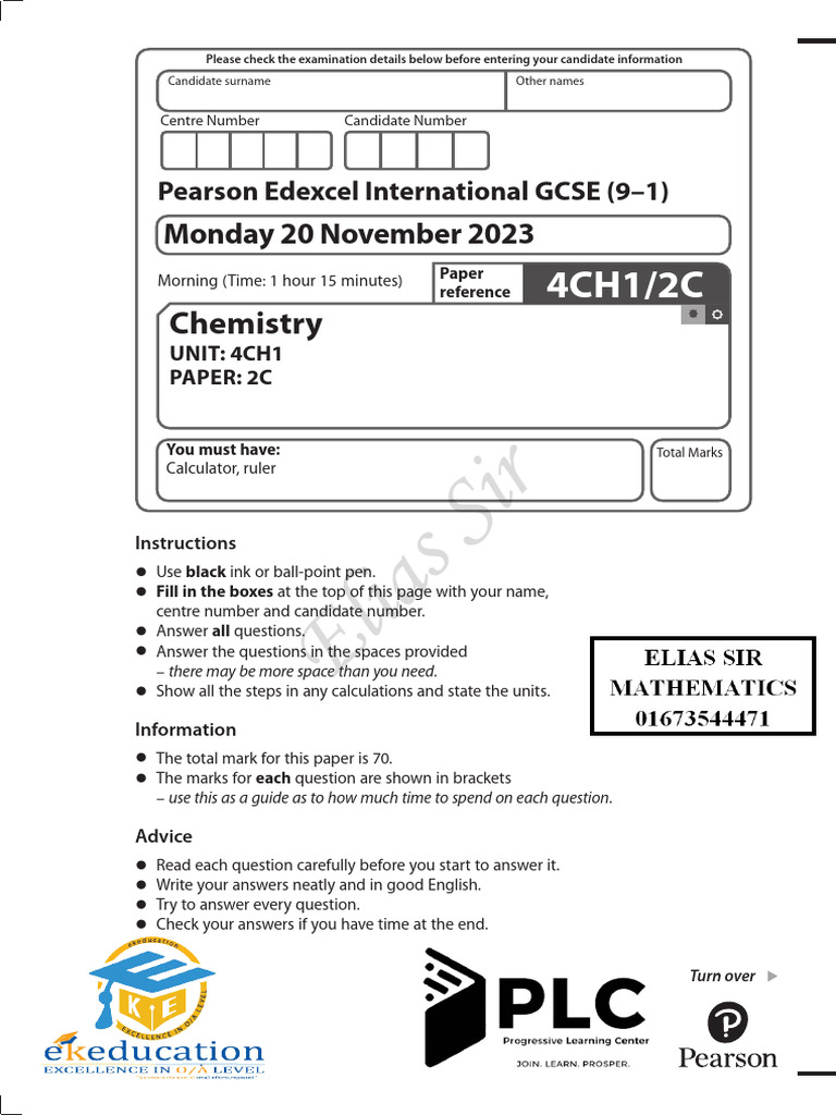 4ch1 2c Que 20231121 | PDF | Chemical Compounds | Materials