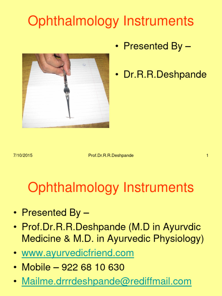 Ophthalmologyinstruments C 150710075854 Lva1 App6891 | PDF | Human Eye ...