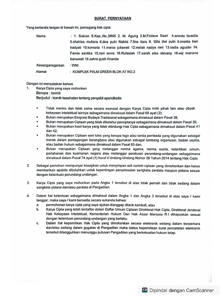 Pernyataan Sarah | PDF