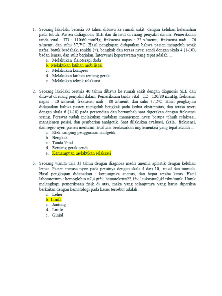 Soal Ukom KMB B19 | PDF