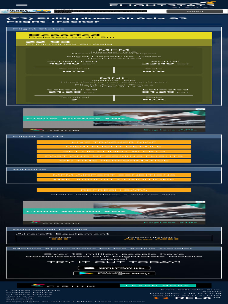 Z293 - Philippines AirAsia Z2 93 Flight Tracker | PDF