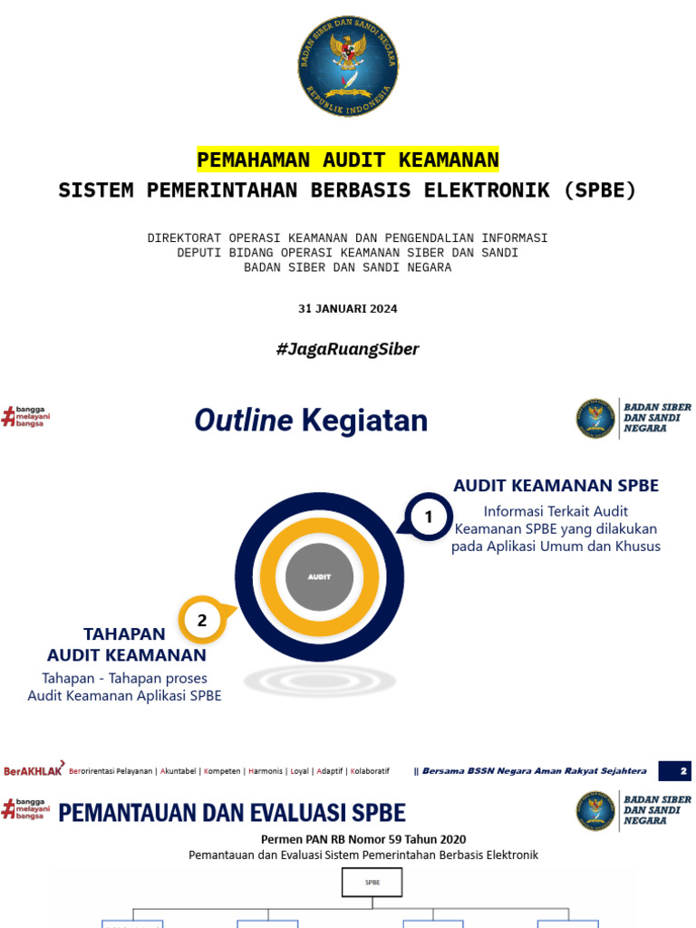 Paparan 1-Sharing Audit Keamanan SPBE - 2024 - v2 | PDF | Komputer