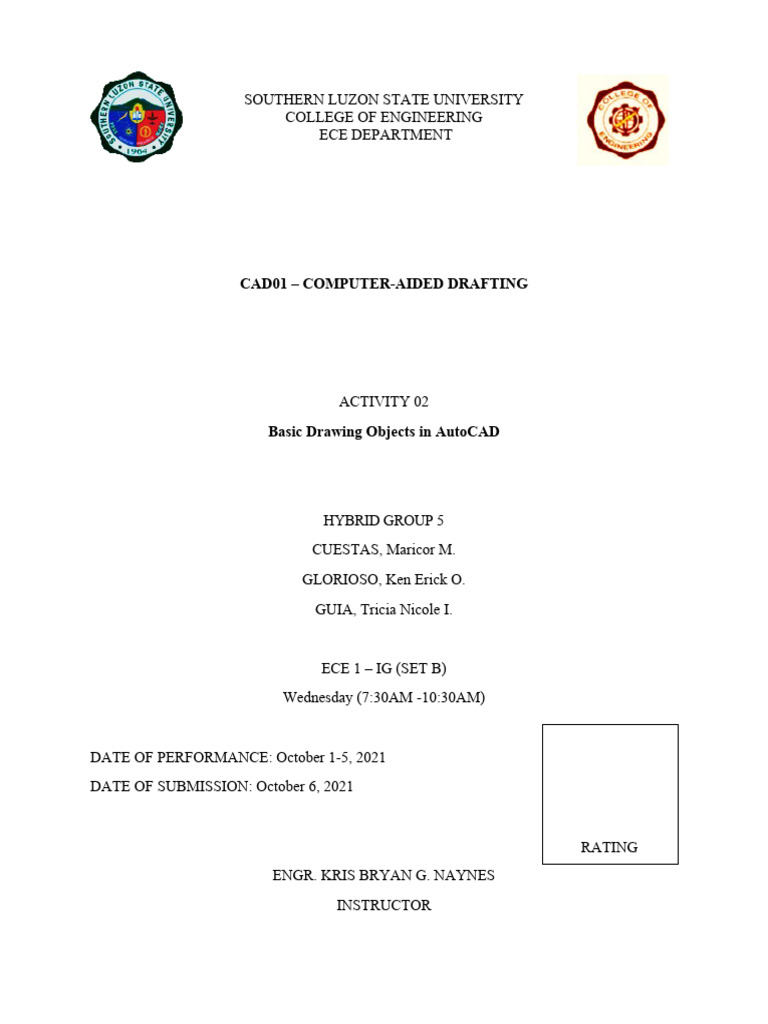 Cad01 Activity 02 Hybrid 05 Cuestas Glorioso Guia | PDF | Angle | Circle
