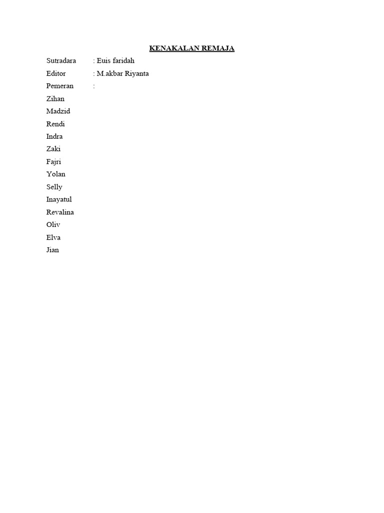 KENAKALAN REMAJ-WPS Office | PDF