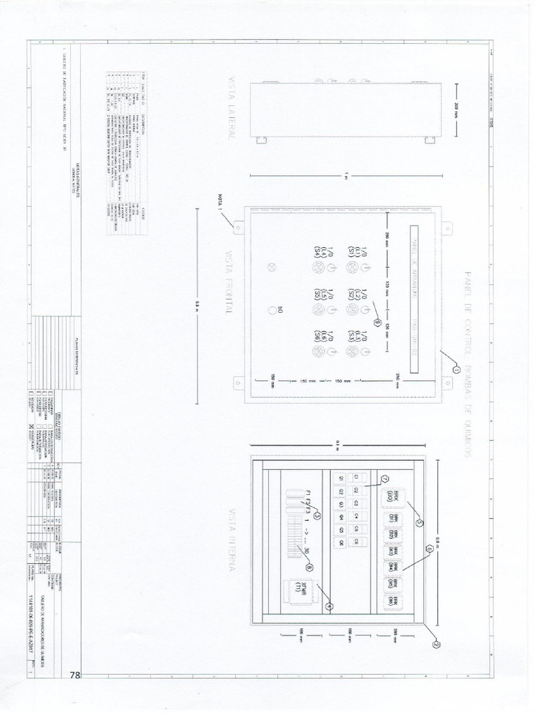 Planos Panel Electrico Bomb Quimicos - Opt | PDF