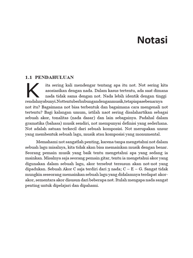 Panduan Lengkap Notasi Musik | PDF | Seni & Disiplin Bahasa | Seni