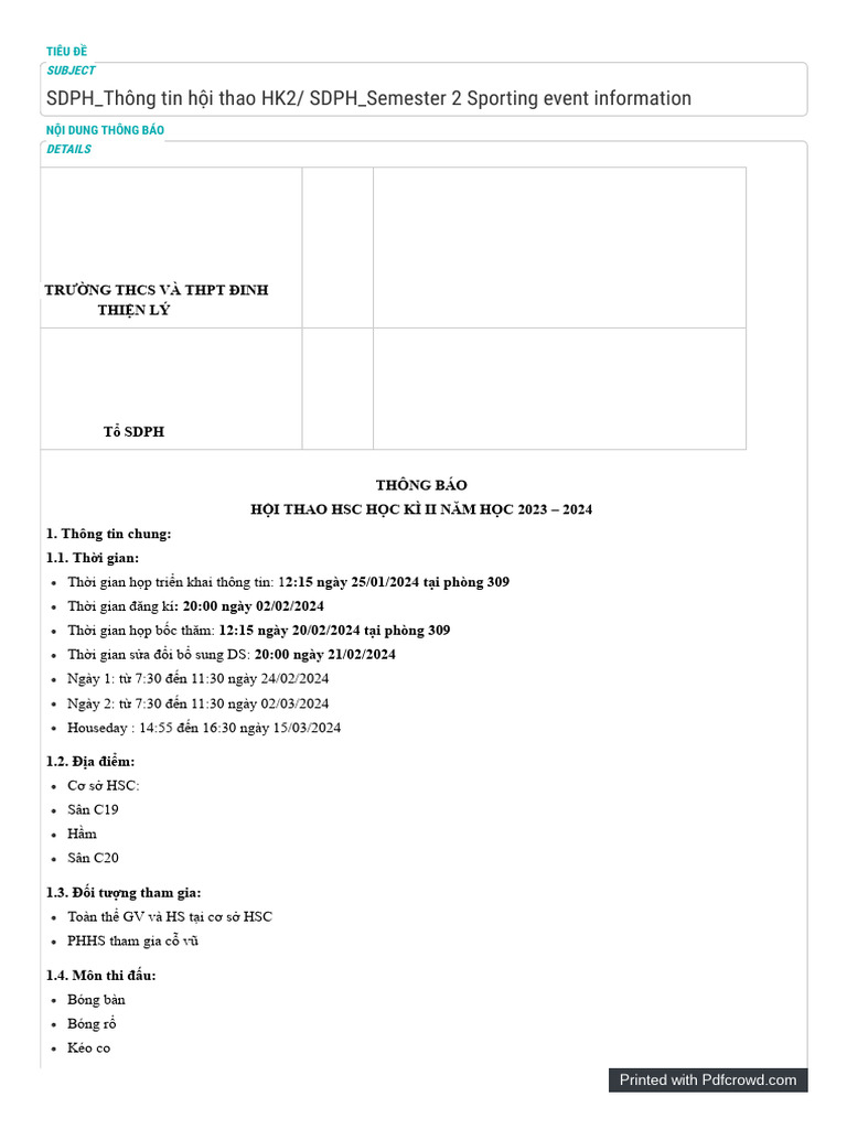 Thông Tin H I Thao | PDF