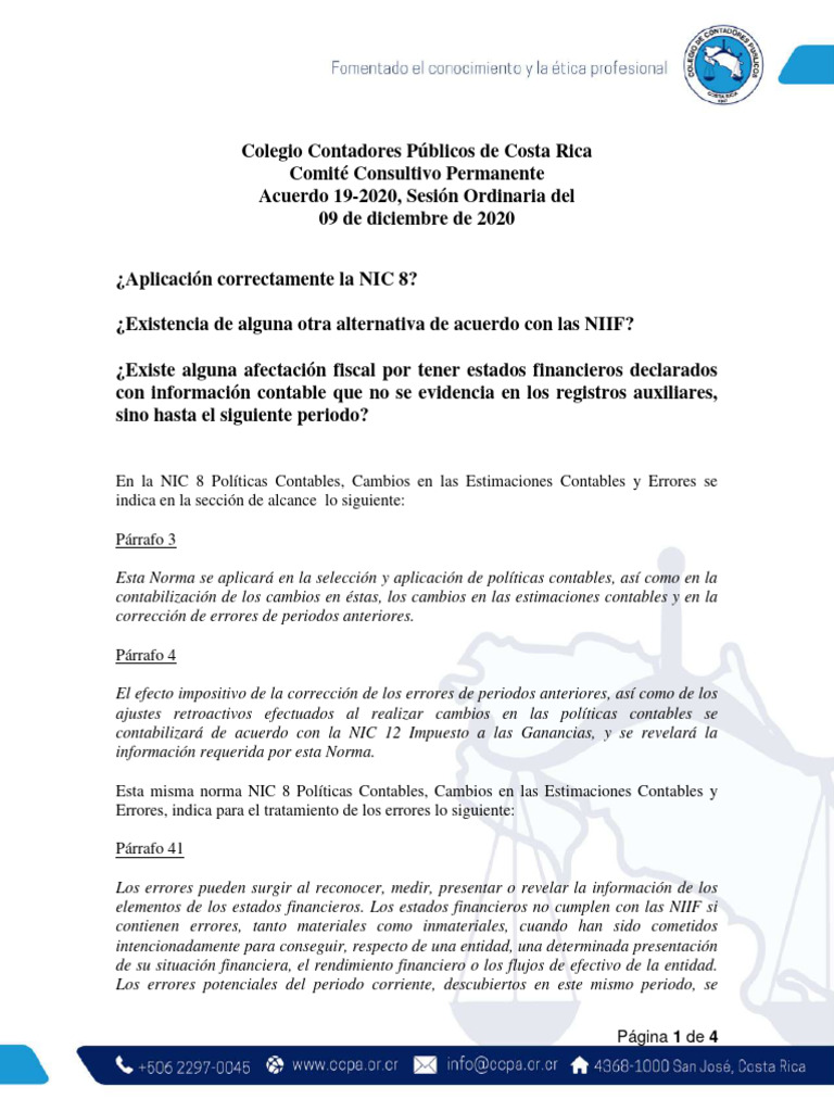 Tratamiento NIC 8 | PDF | normas internacionales de INFORMACION ...