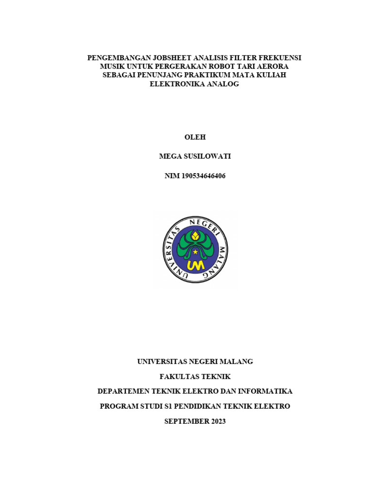 Pengembangan Worksheet Analisis Filter Frekuensi Musik Untuk Pergerakan ...