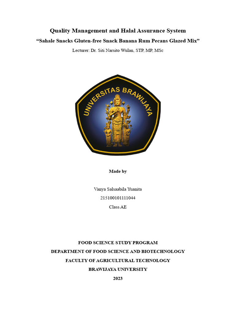 Assignment I Course QM-HAS Class AE_Vanya Salsaabila Yuanita | PDF | Ester | Rum