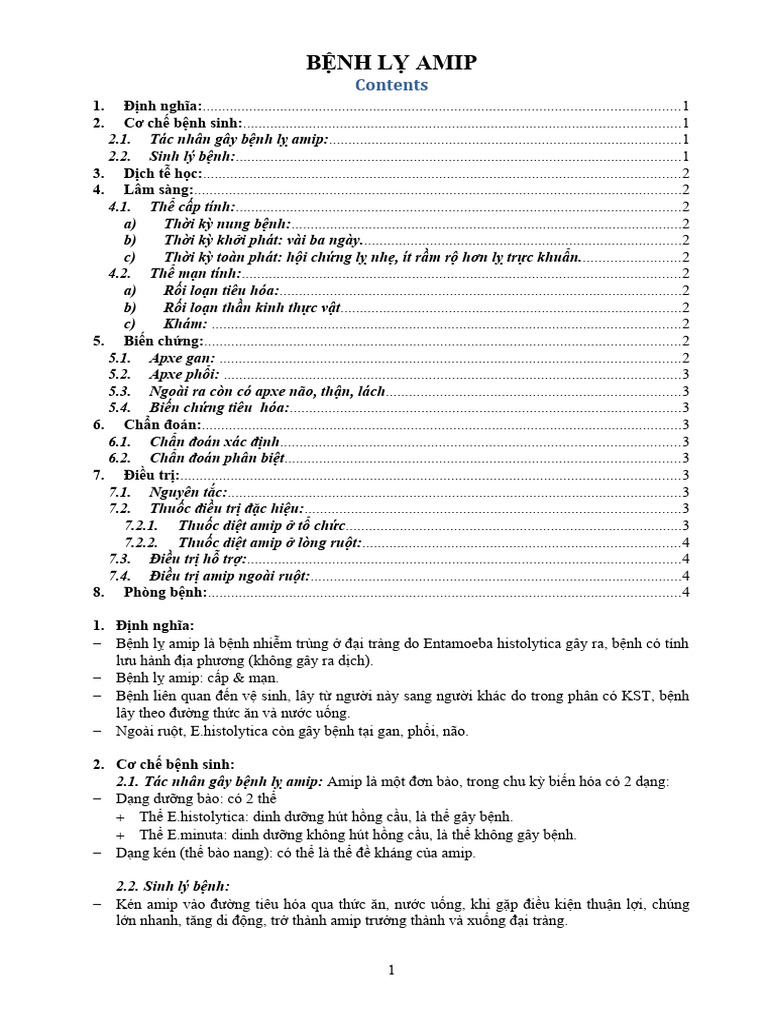 BỆNH LỴ AMIP | PDF