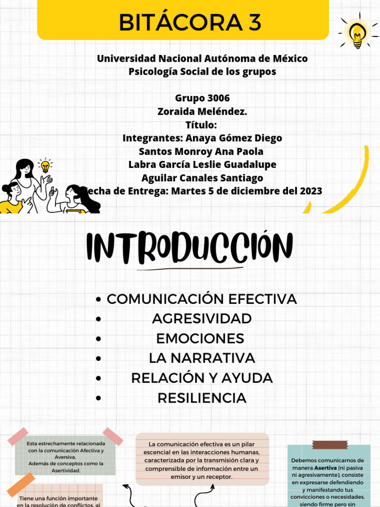 Bitácora 3 | PDF | Las emociones | Invasión