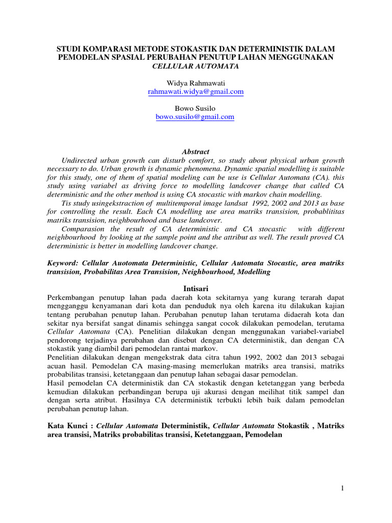Studi Komparasi Metode Stokastik Dan Det Ec627c79 | PDF | Sains & Matematika