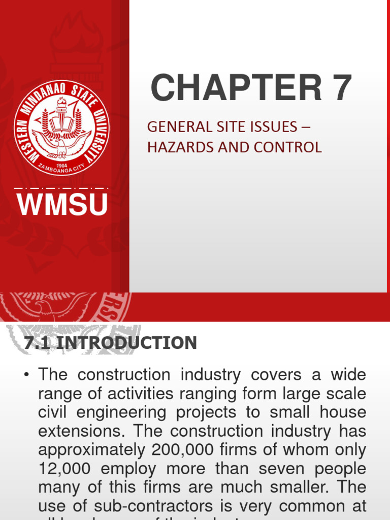 CHAPTER 7 Health and Safety in Construction | PDF | Hazards | Truck