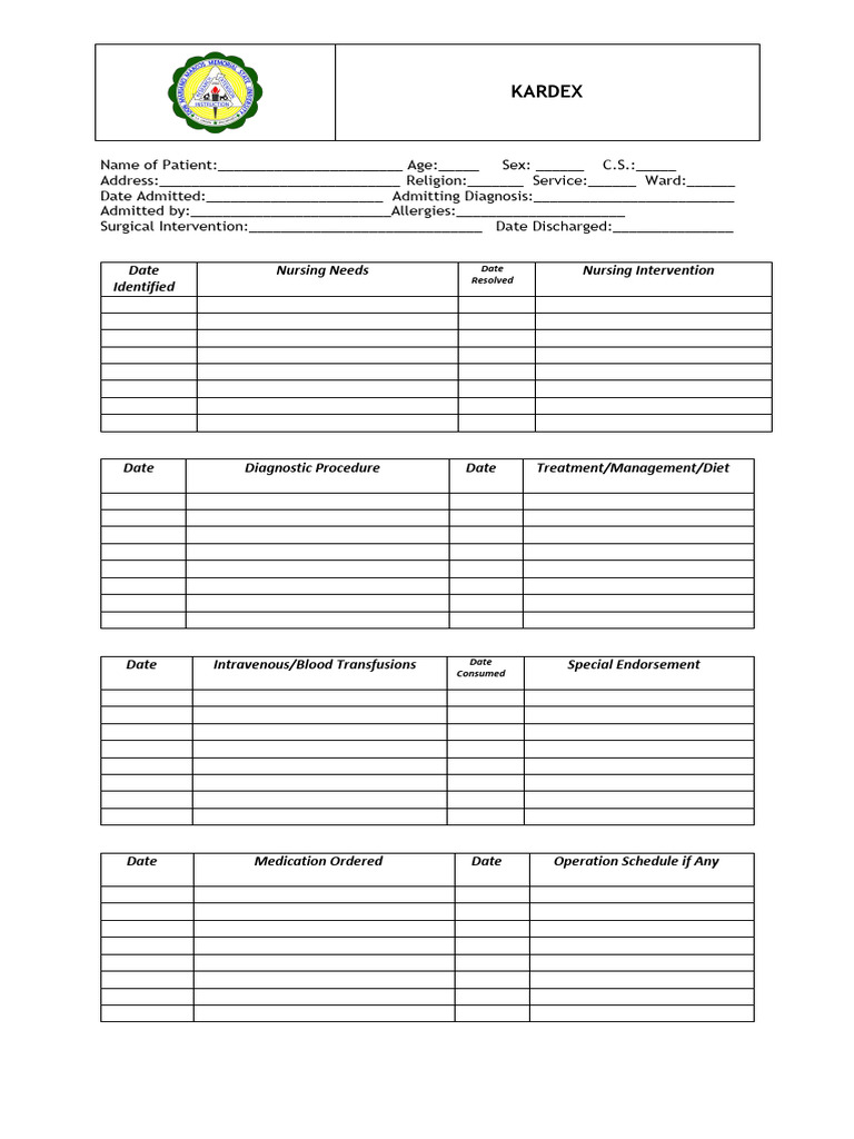 RLE Requirements Template | PDF | Medical Diagnosis | Nursing
