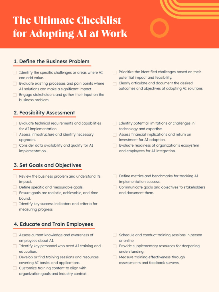 The Ultimate Checklist For Adopting AI at Work | PDF | Information ...