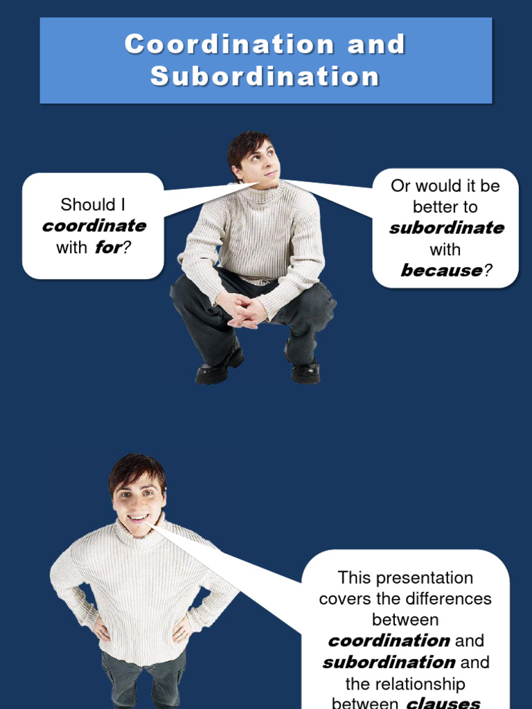 Coordinate and Subordinate | PDF
