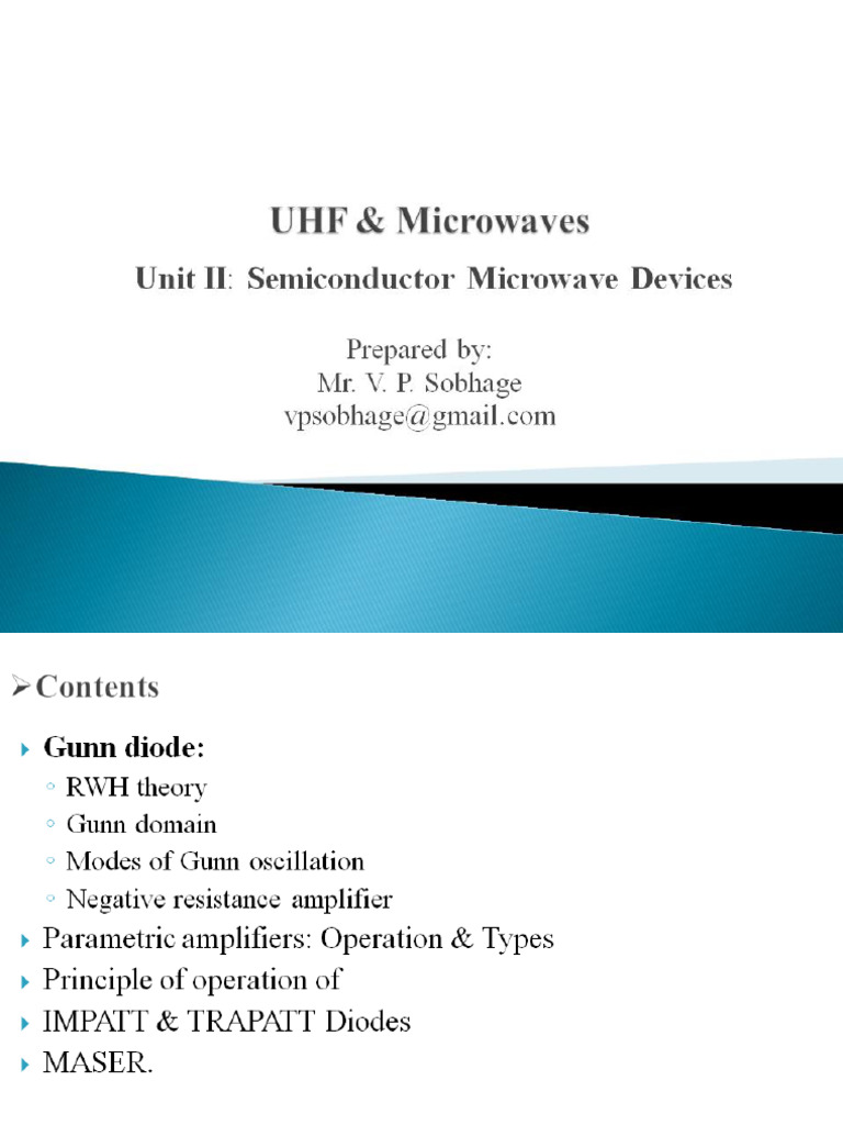 Semiconductor Microwave Devices by S - Vaibhav | PDF
