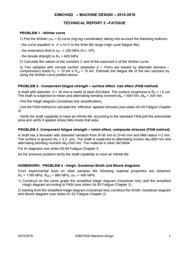 Technical Report 2_fatigue | PDF | Fatigue (Material) | Strength Of ...