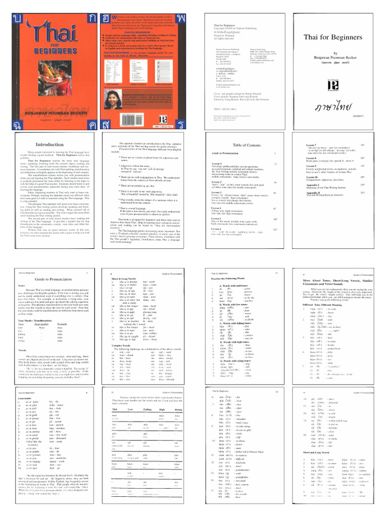 Thai For Beginners (Becker) | PDF