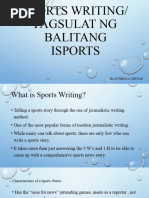 Fact Sheet Sports Writing | PDF | Sports