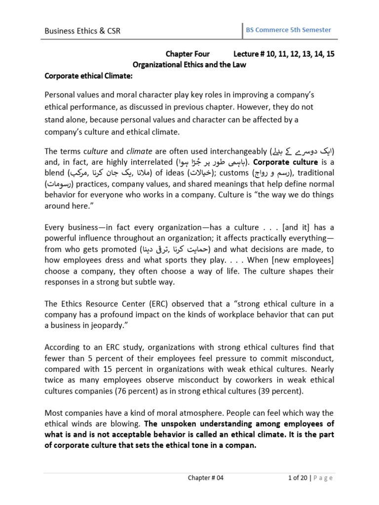 10, 11, 12, 13, 14, 15 Lecture Business Ethics - CSR | PDF | Bribery ...