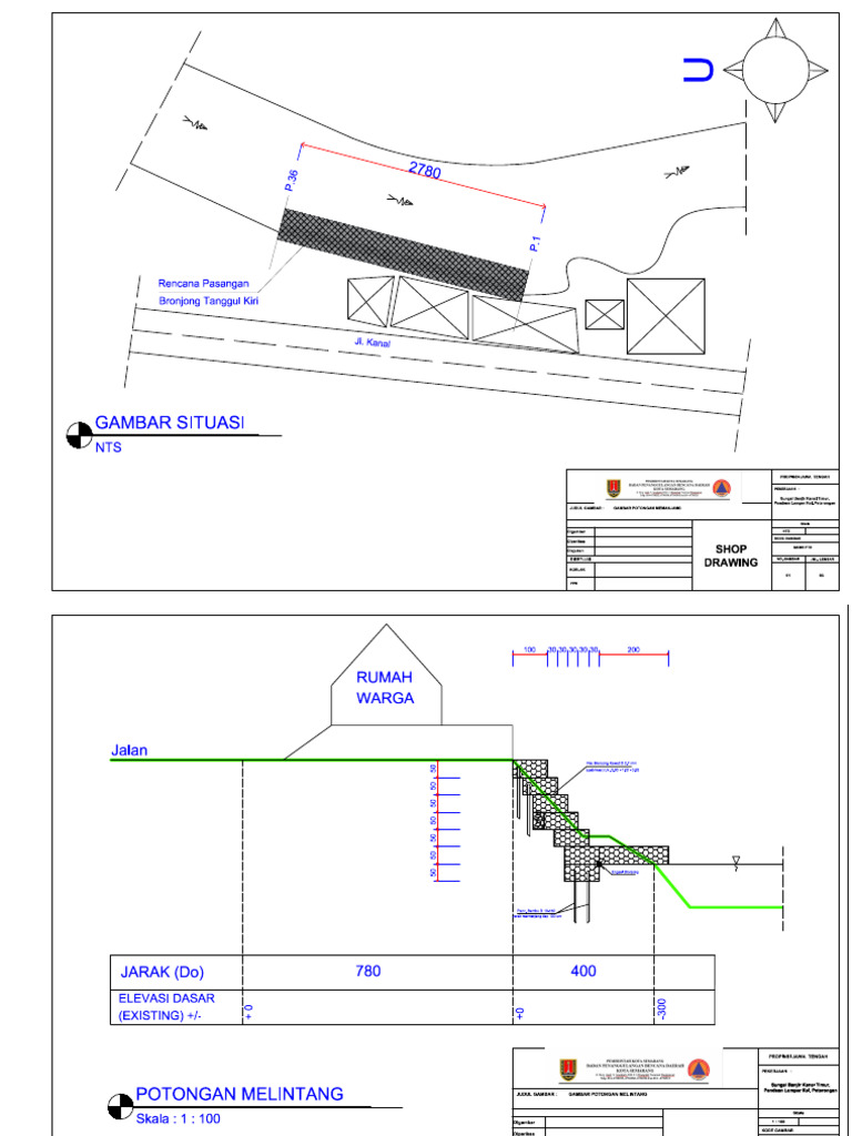 Detail Desain dan Ukuran Bronjong | PDF