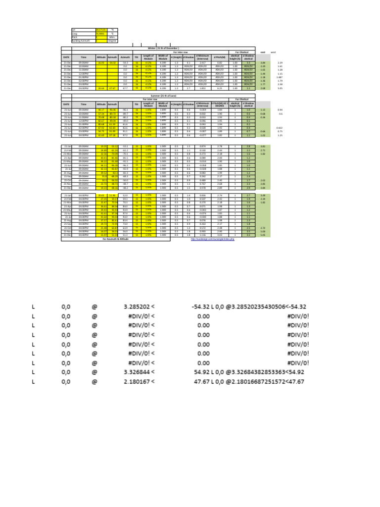 Shading Analysis Calculation Mate Pdf