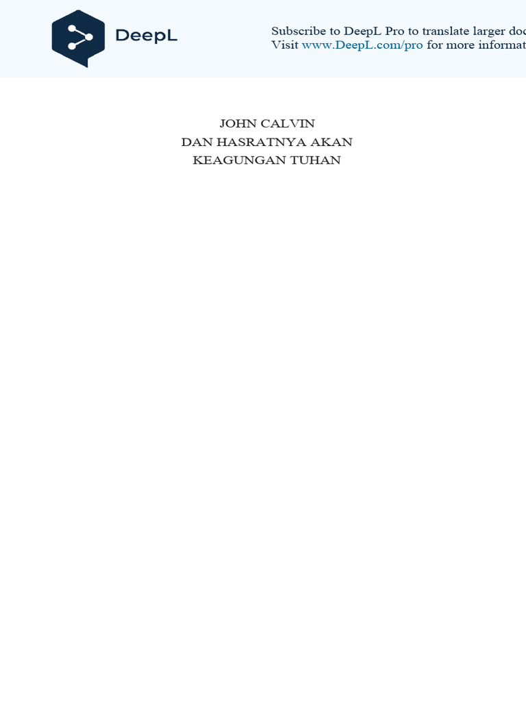 Calivin Id | PDF | Agama & Spiritualitas