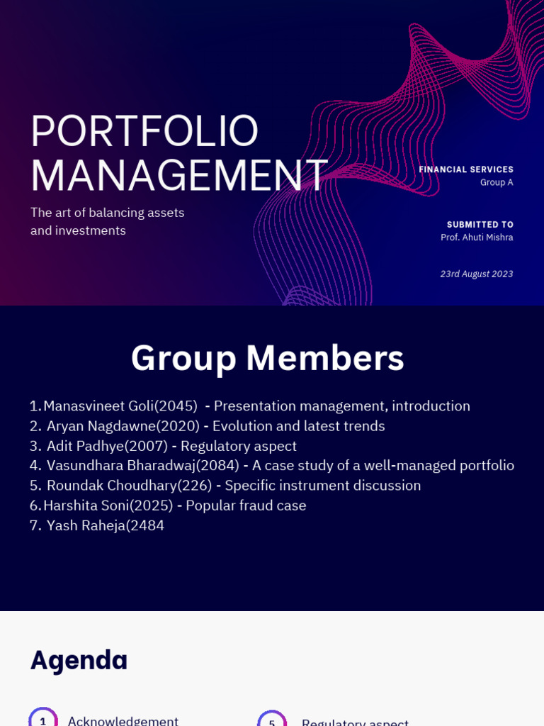 Portfolio Management in Financial Services | PDF | Exchange Traded Fund ...