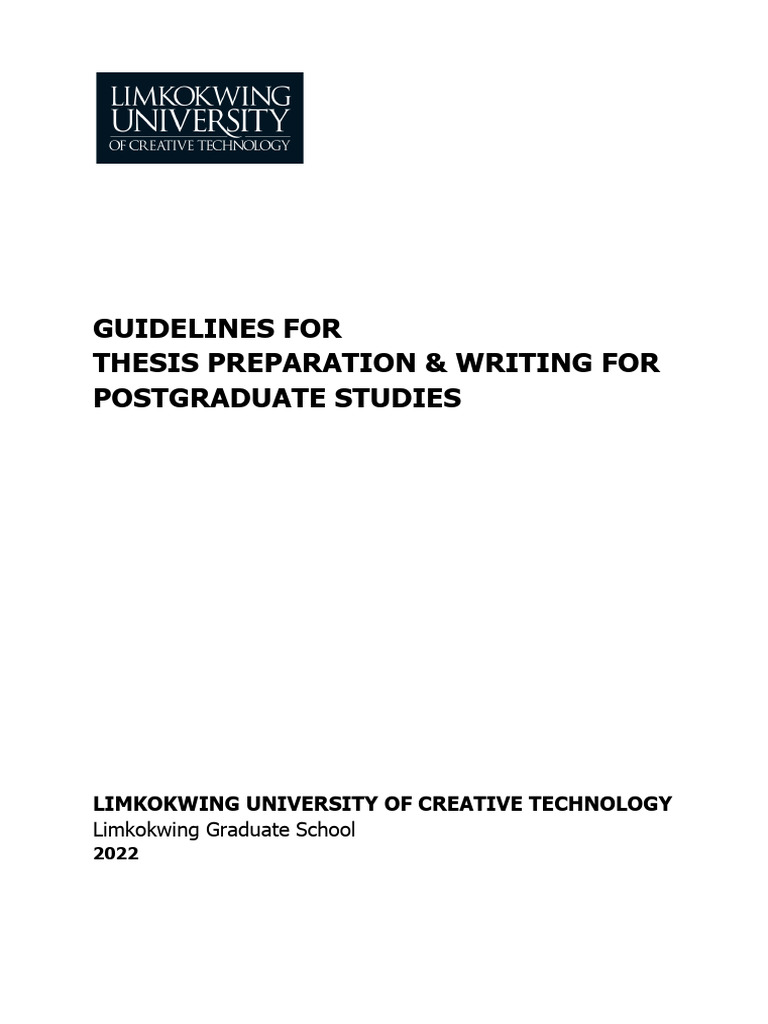 LGS - Guidelines For Postgraduate Writing | PDF | Thesis | Plagiarism