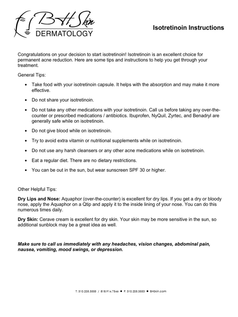 Accutane Instructions 2019 | PDF