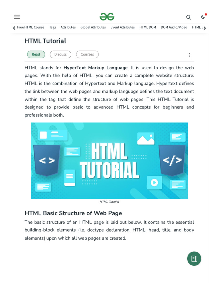 01.Html Textbook | PDF | Html | Xhtml